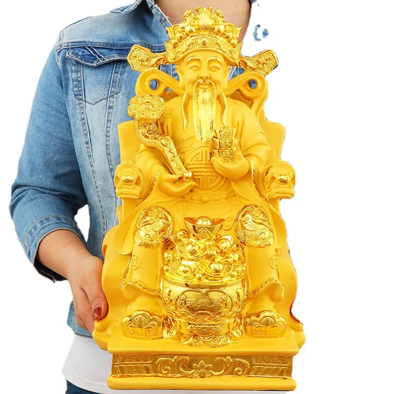 Gold God Of Wealth Feng Shui Resin Statue Lucky... From Ddmyearth, $203 ...