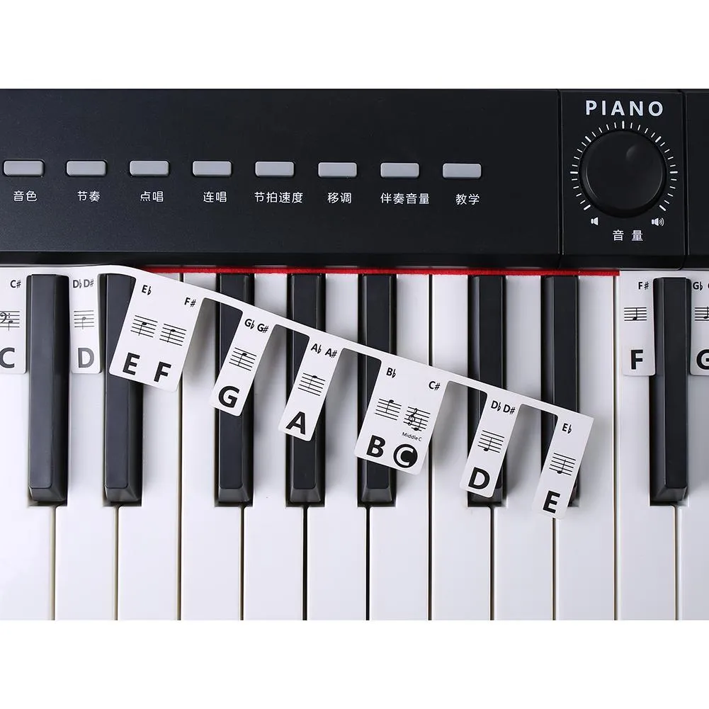 88 Key / 61 Key Piano Keyboard Stickers Paste Free... From Ddmylucky ...