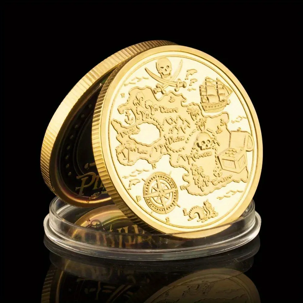 Pirate Treasure Map Souvenir Coins Gold Plated... From Ddmyearth, $20. ...