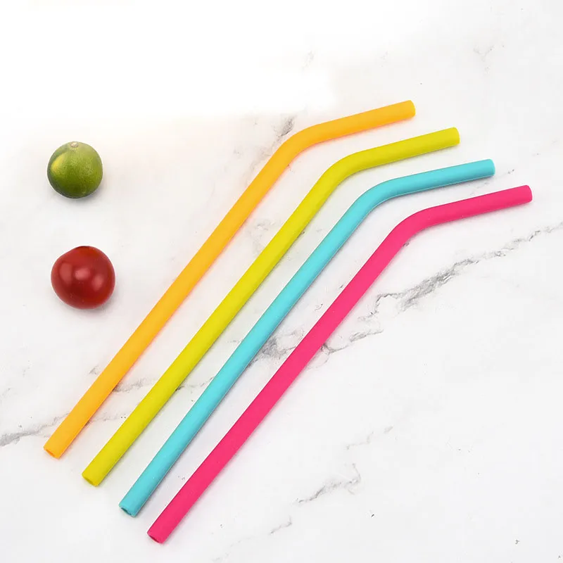 Reusable Silicone Straws - 6-Pack Eco-friendly BPA-Free Straws with ...