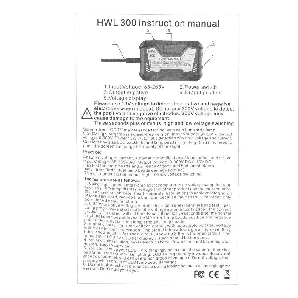 DHgate.com:HWL300 0-300V Output Led TV Backlight Tester Ls'd Tool ...