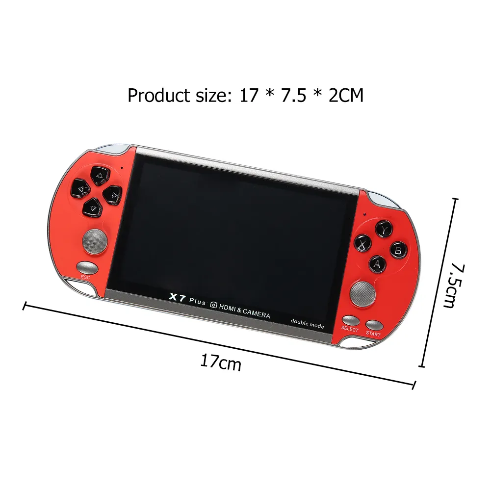 DHgate.com:X7/X7 Plus Handheld Game Console, Portable Retro Game Console with HD Screen, Built ...