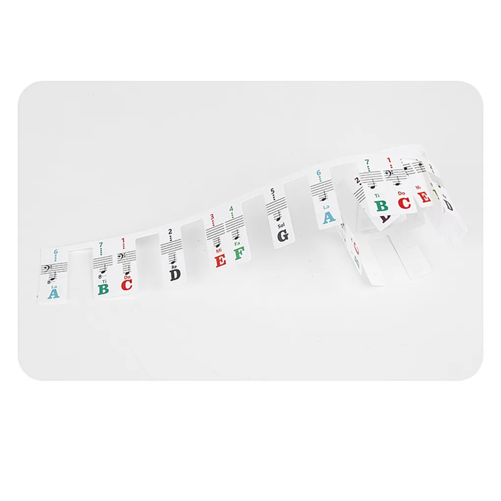 Piano Keyboard Stickers 88 Keys Beginner Note Markers For Electronic ...