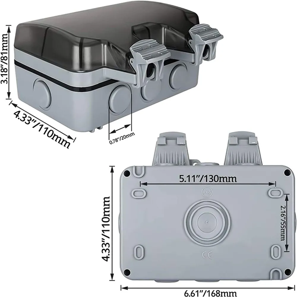 DHgate.com:Weatherproof IP66 Outdoor Socket, Wall-Mounted UK Plug ...