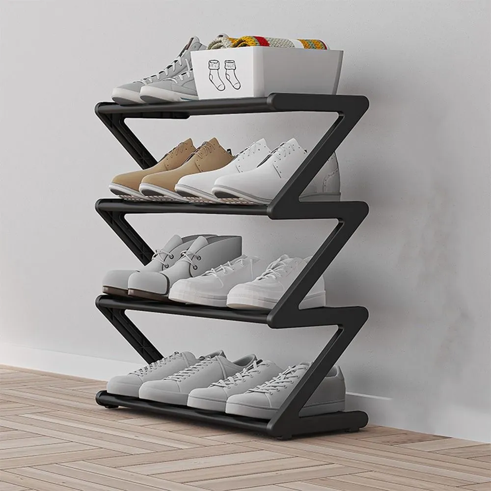 Wall Shoe Storage Z Shaped Plastic Shoe Rack For Bedroom, Doorway Shoe ...