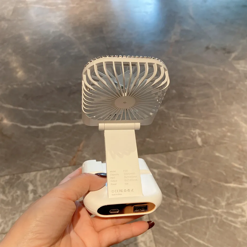 DHgate.com:USB Mini Portable Folding Fan with Rhinestone Design ...