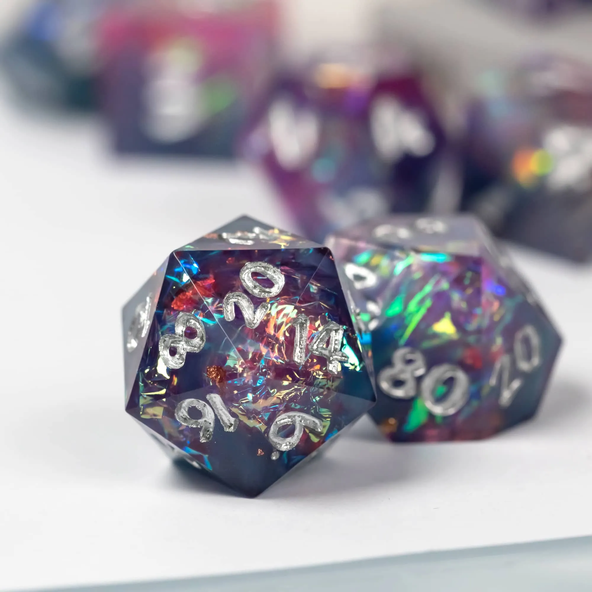 Critallic Polyhedral D&D Dice Set for Dungeons and Dragons, 7-Piece ...