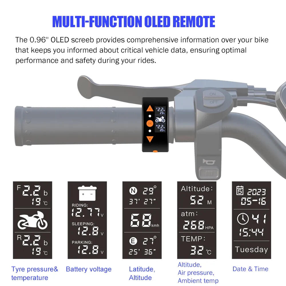 DHgate.com:VSYSTO Q3 OLED Screen Wired Controller TPMS Parking GPS High-Speed WiFi Motorcycle ...