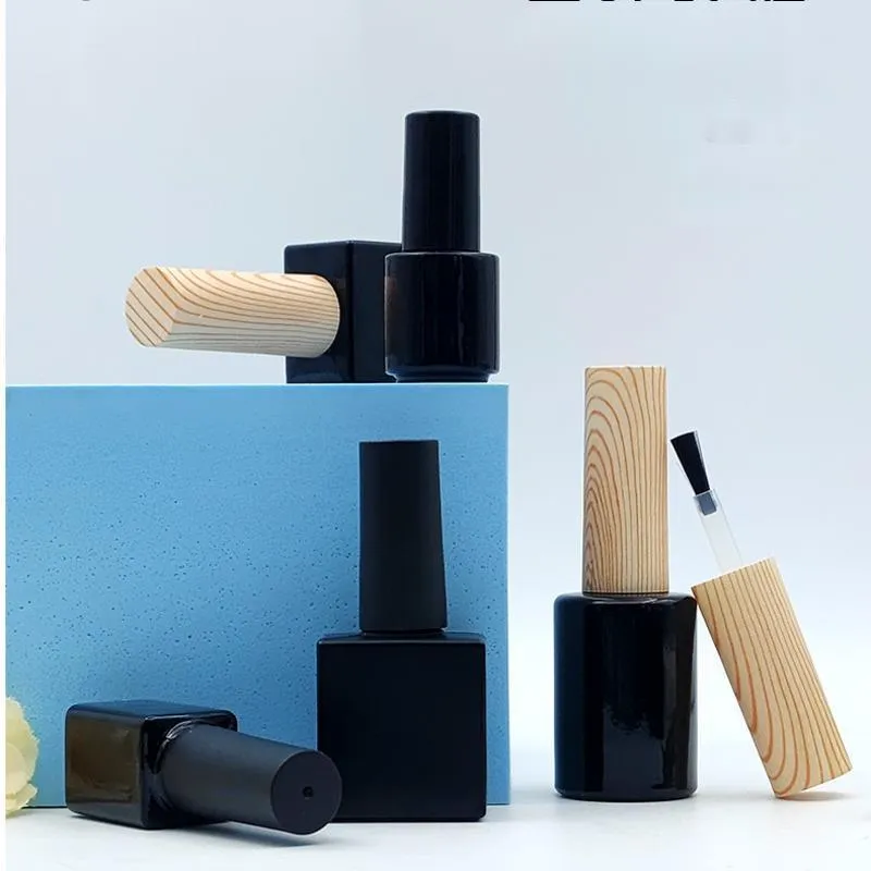 7ml Frosted Glass Nail Polish Bottles - Black & White 10 Pack from ...