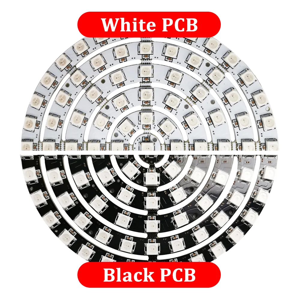 DC5V WS2812B Individually Addressable RGB Round LED Ring Light for ...