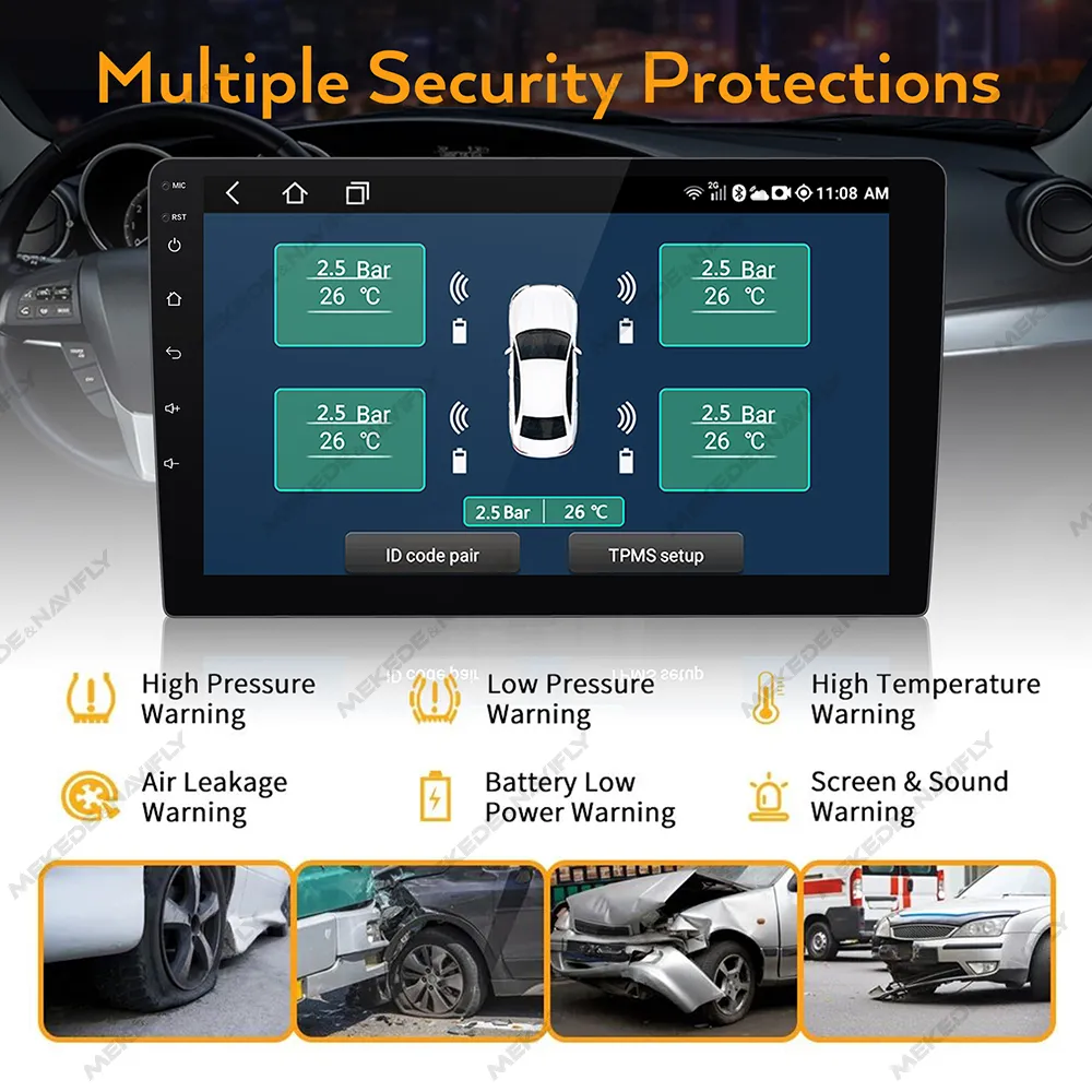 DHgate.com:Navifly TPMS: Smart Car Tire Pressure Monitoring System w/ 4 ...