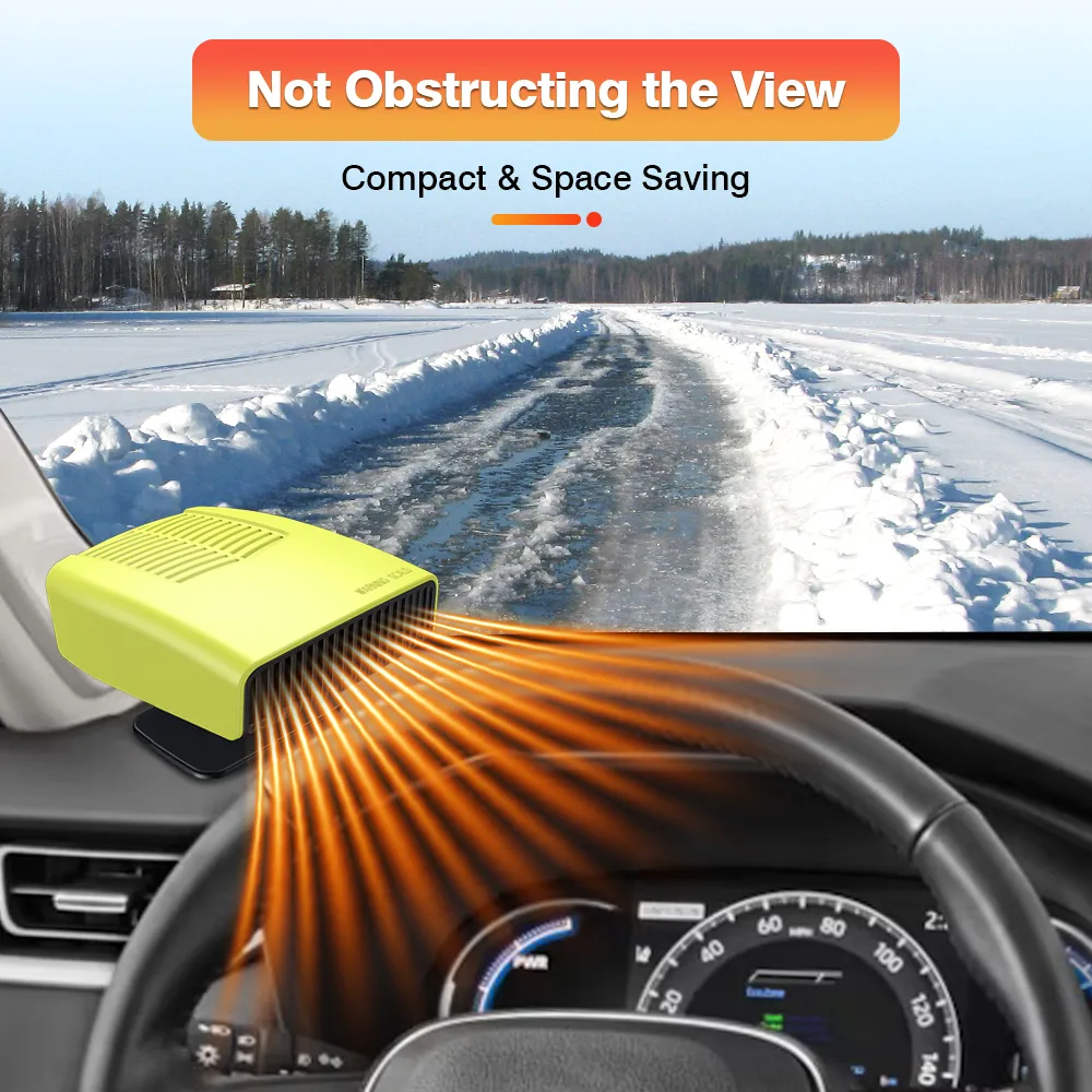 360° Rotatable Car Windshield Defroster & Defogger - 1.5M Cord - Black ...