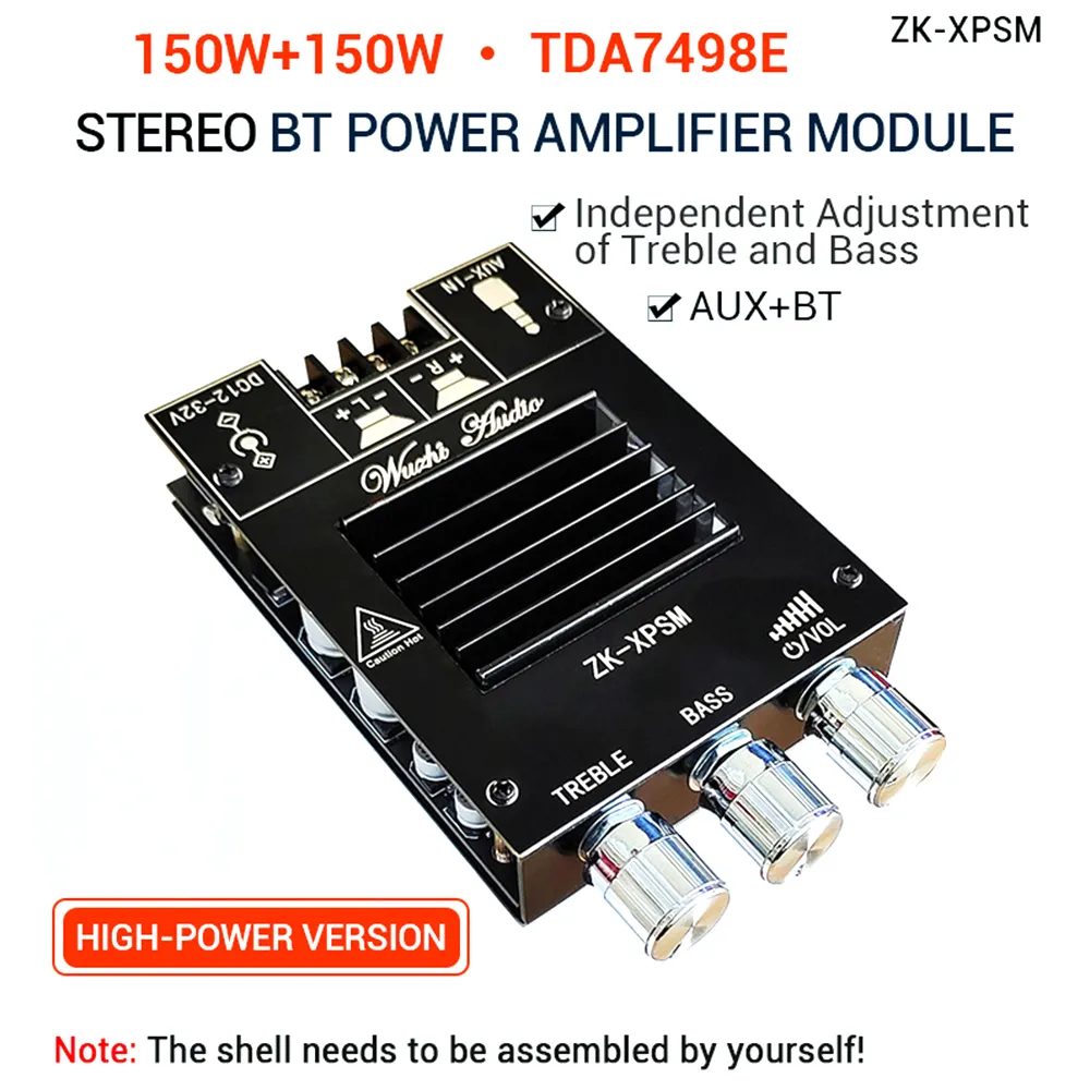 High Fidelity Bluetooth Power Amplifier Board Module 150Wx2 TDA7498E ...