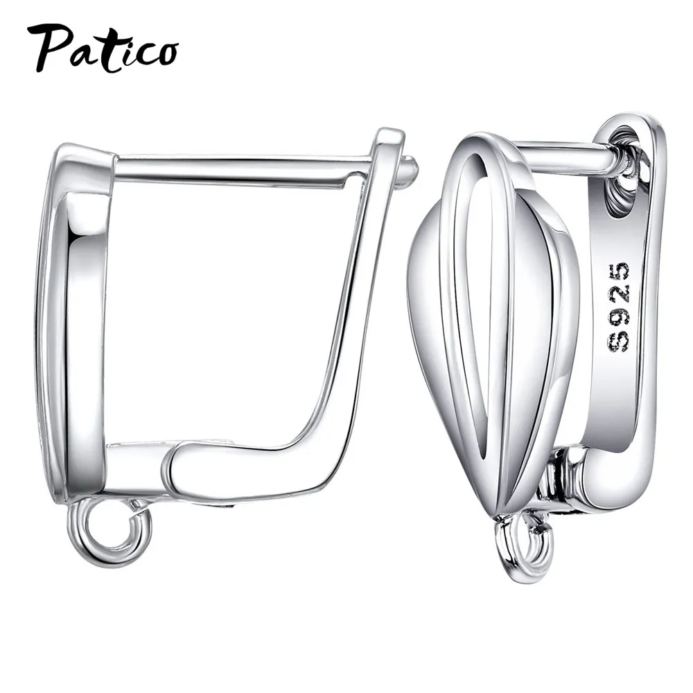 Earring Hooks 925 Sterling Silver, New Design Hollow Earring Clasps ...