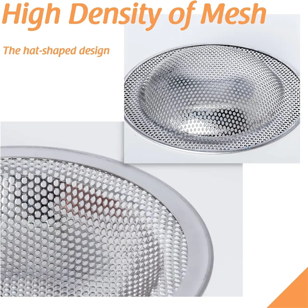 Mesh strainer for the sink with Drain Protector, Hair Catcher, and Hole ...