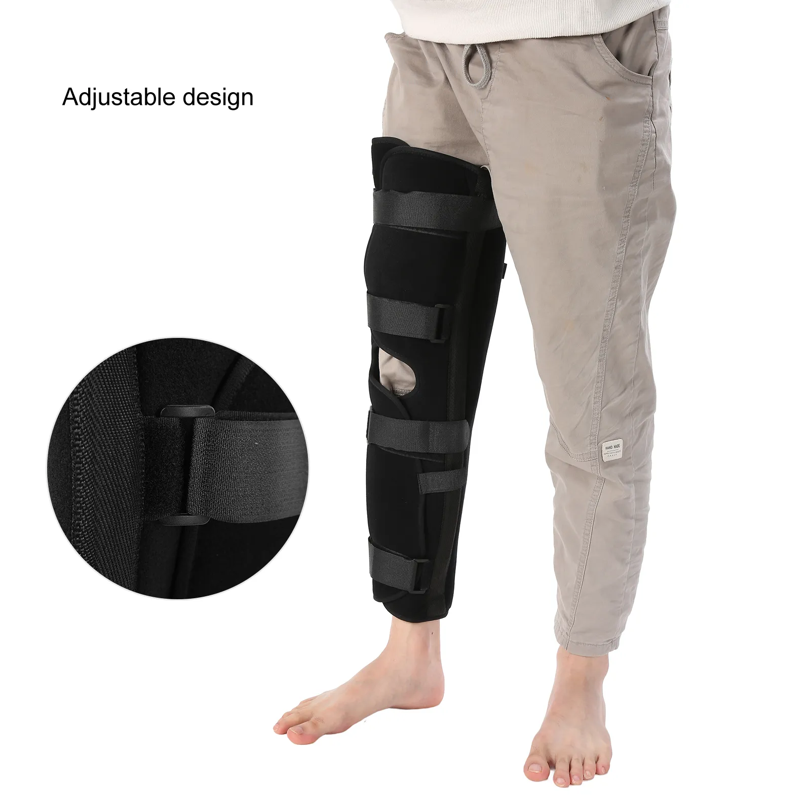 Adjustable Knee Immobilizer Brace with Lightweight Steel Plate for Knee ...