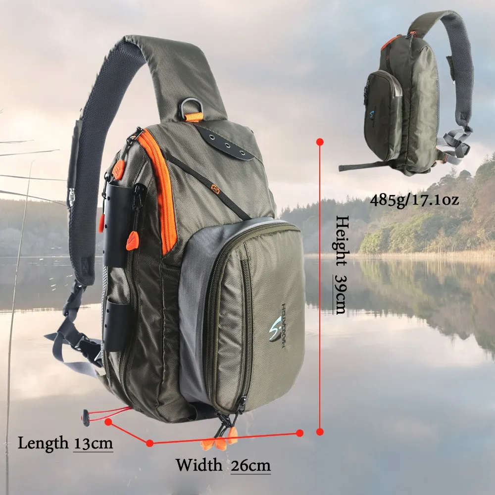 Fishing Gear Backpack: Multi Purpose Fly Fishing Sling Bag With Fly ...