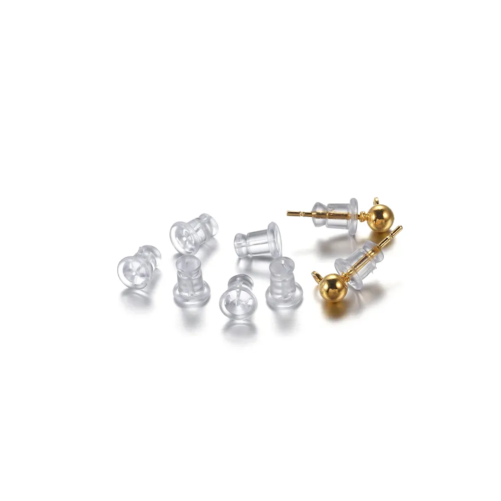 High-Quality 200-Pack Clear Soft Silicone Earring Backs for Secure ...
