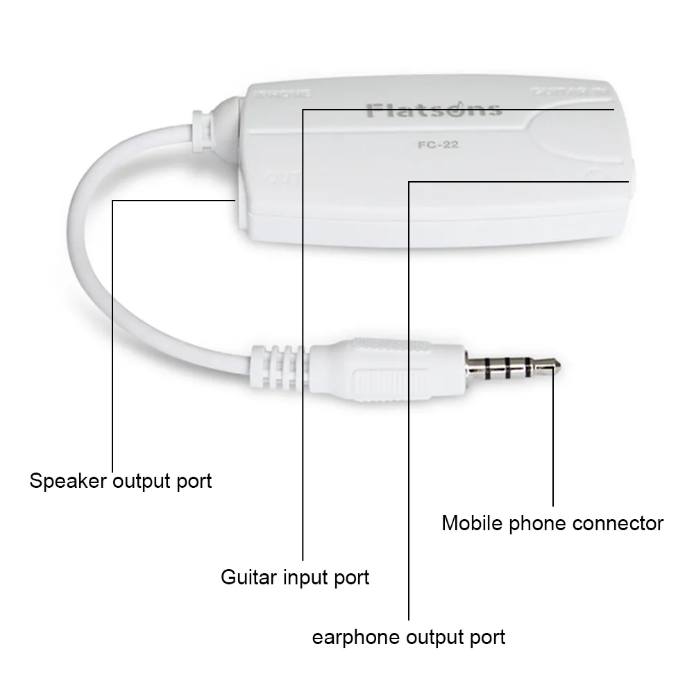 FC-22 Electric Guitar Converter, 6.35mm Effects Interface Adapter with ...