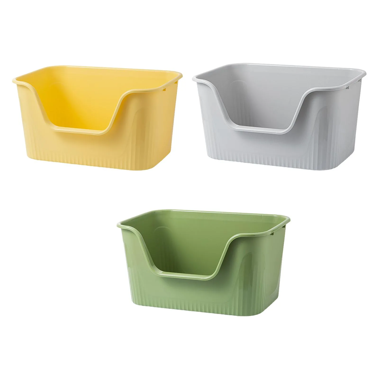 Optimized Product Title: Splashproof Open Top Stackable Litter Box Box ...