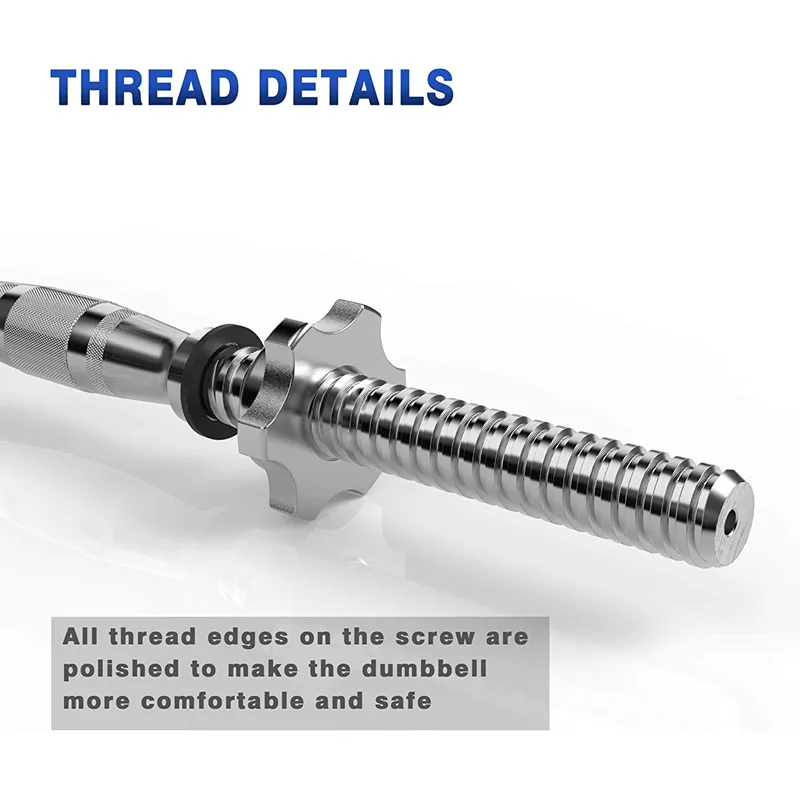 Adjustable Threaded dumbbell bar for 1 Inch Standard Weight Plates ...