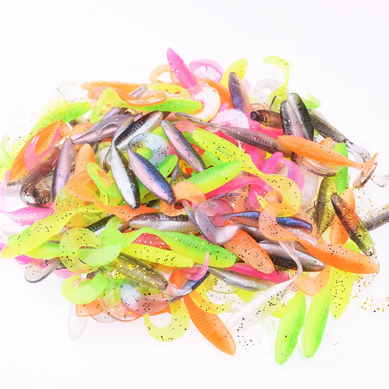 20 Soft Fishing Lures Set: 47mm Silicone Swimbaits for Bass, Pike ...