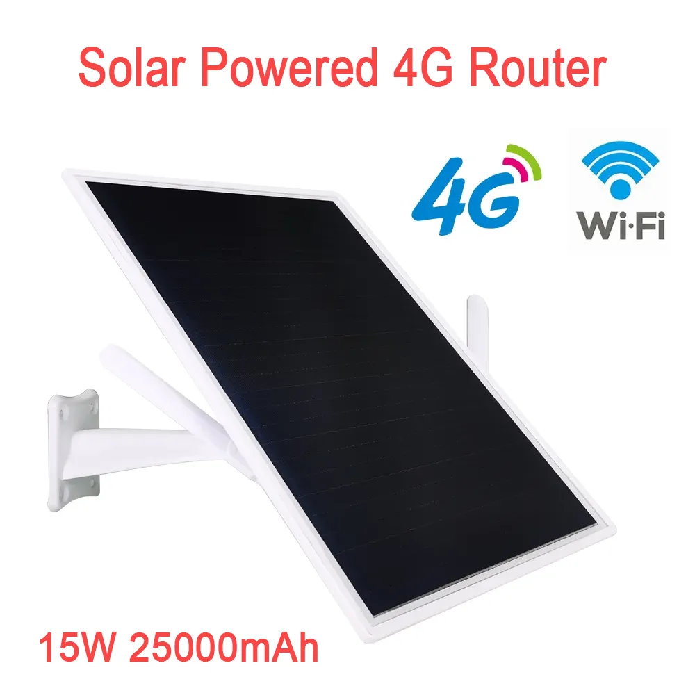 IP66 Waterproof Solar Powered 4G SIM Card WiFi Router Portable 15W, 7 ...