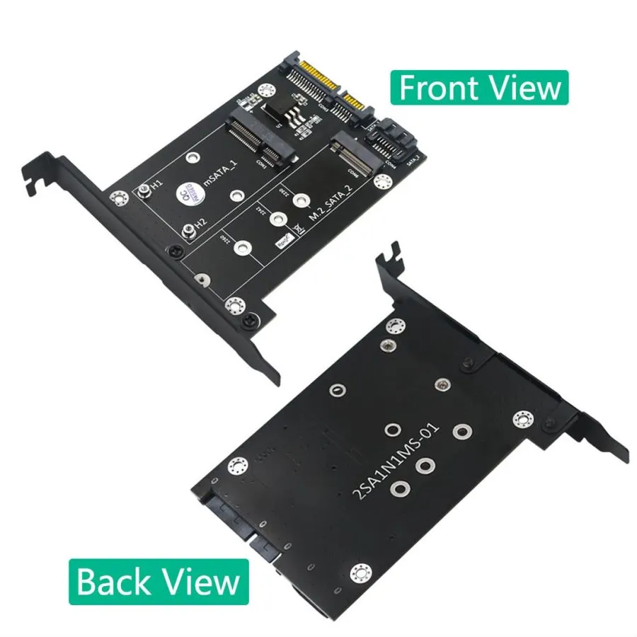MSATA / M.2 SSD To Dual SATA3 Converter Adapter Card 2 In 1 W/ Full ...