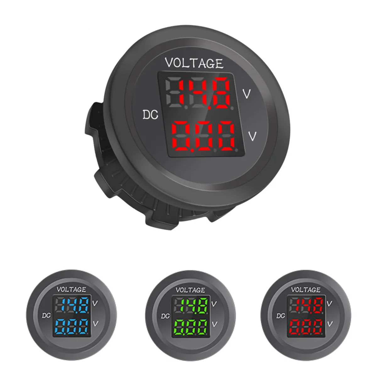 DHgate.com:2024Compact Car LED Voltage Meter Monitor, IP66 Waterproof 3 ...