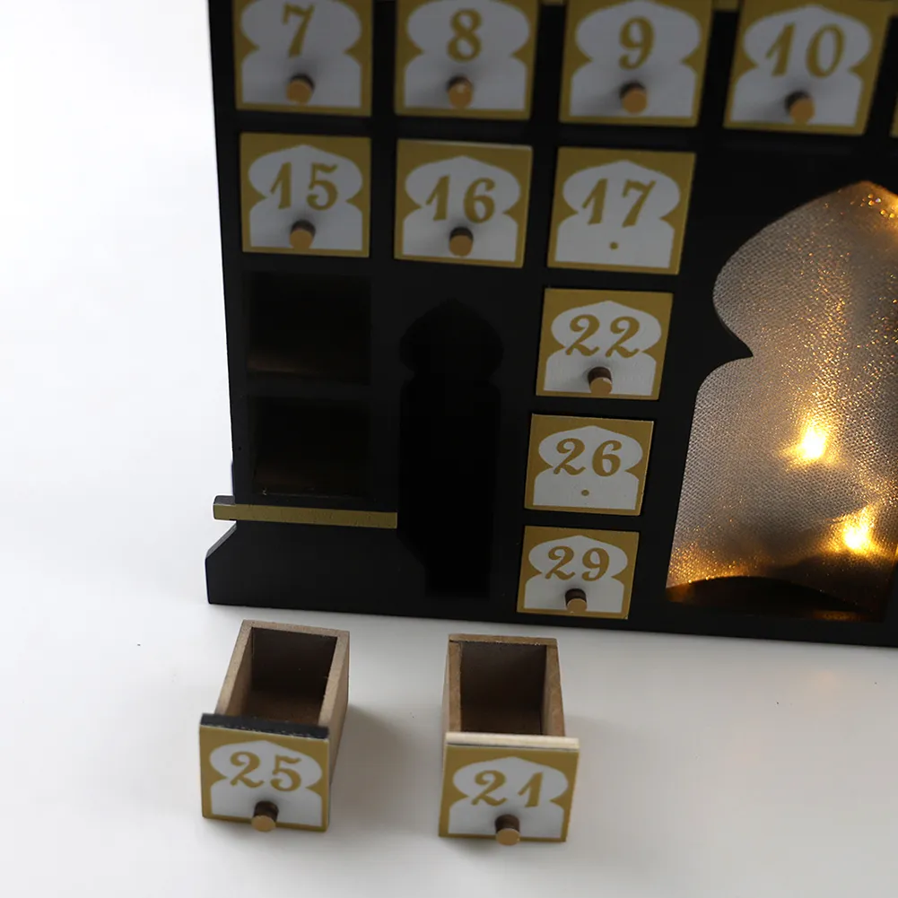 DIY Wooden Ramadan Advent Calendar with LED Light - Unique Castle ...
