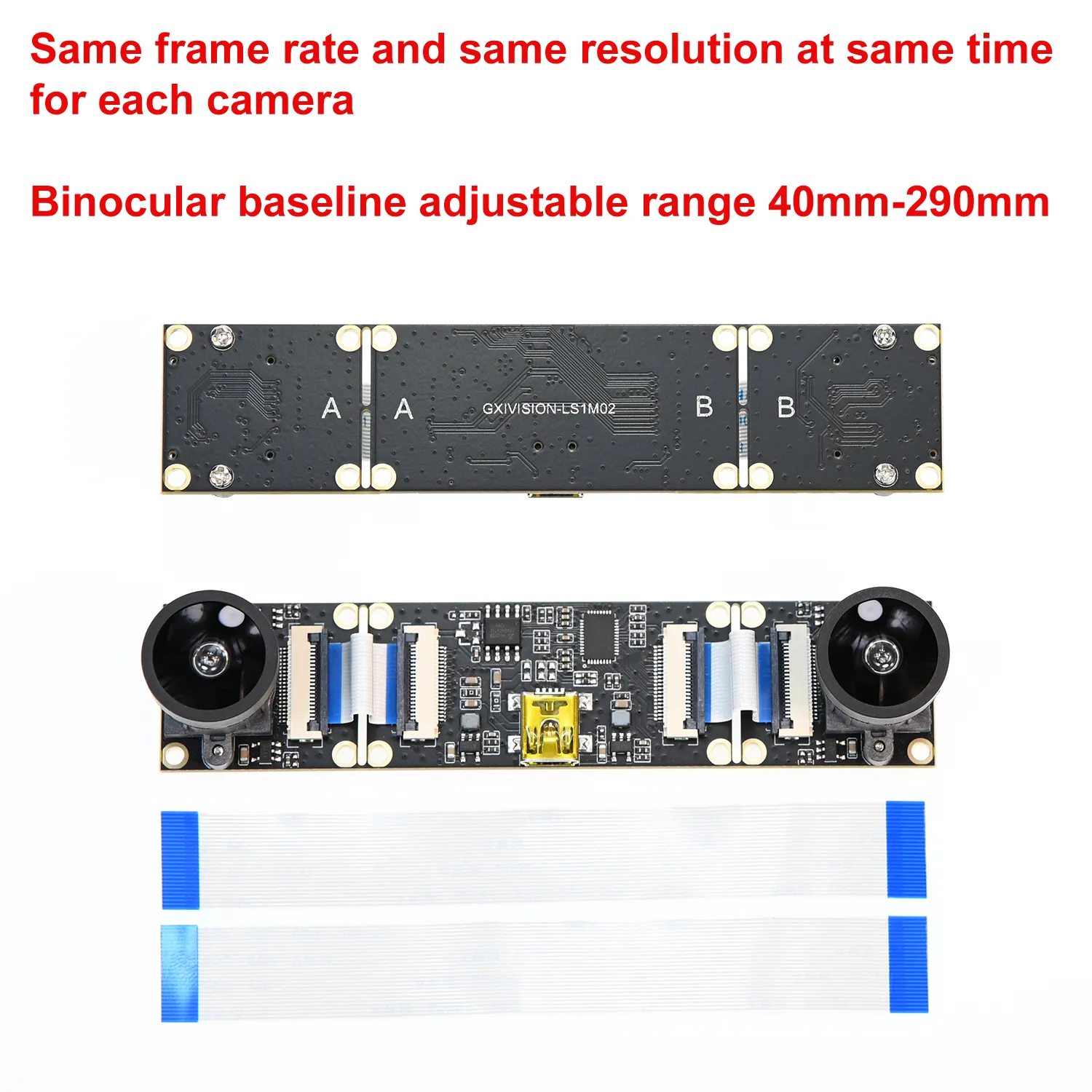 GXIVISION 720P USB Camera Module Dual Lens VR Ranging, 3D Printer ...