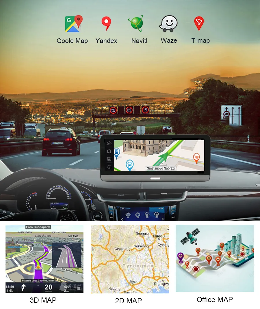 DHgate.com:Android GPS 4G Car DVR Mirror Camera, 2+32GB Dash Cam with ...