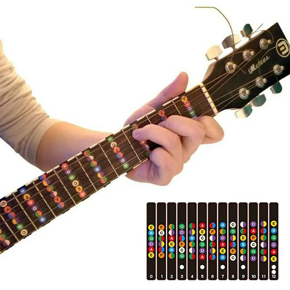 Guitar Fretboard Sticker Notes Decal Fingerboard Note Labels For ...