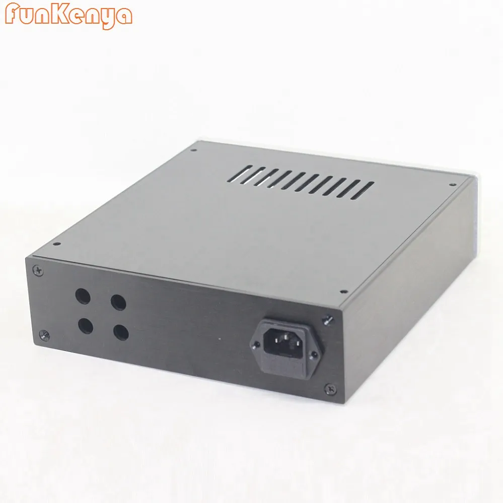 Amplifier Chassis PSU Aluminum Housing With Dual Meters, DAC Decoder Enclosure For Home Audio ...