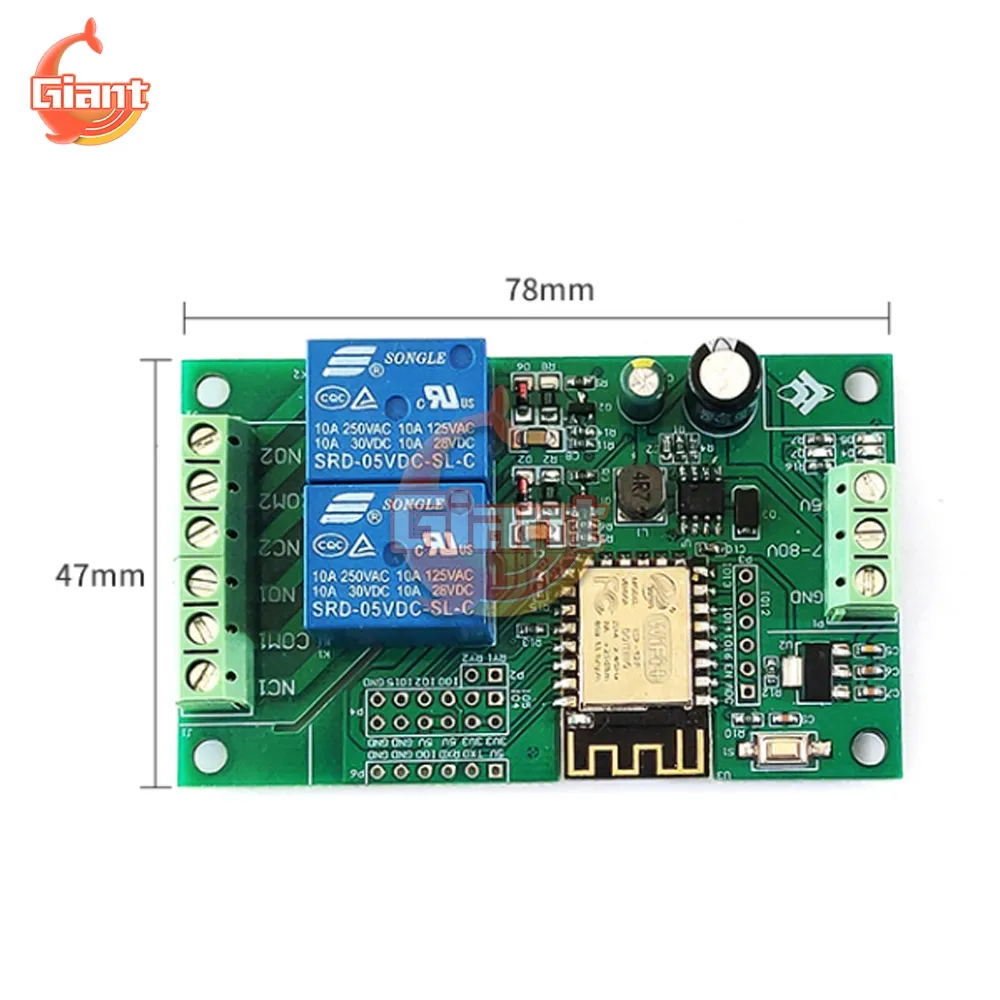 Smart Home Control Panel: DC 5V ESP8266 2/4 Channel Wifi Relay Module For Remote Intelligent ...