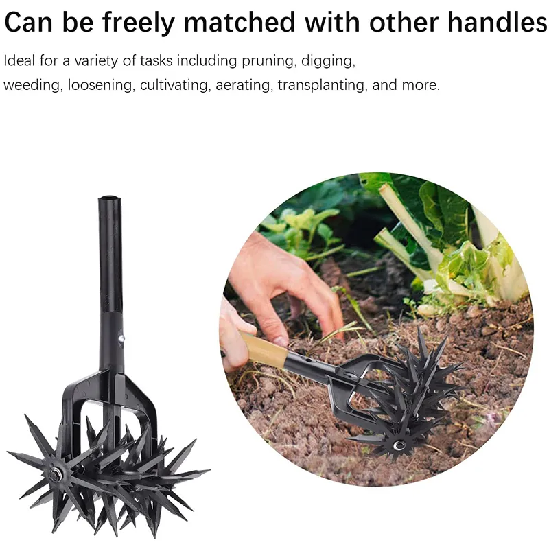 Manual Soil Scarifier, Rotary Cultivator, Garden Turfing Tool, Lawn ...