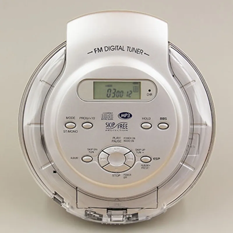 Portable CD Player With Bass Boost, Shockproof, MP3 Format Discs, LCD ...