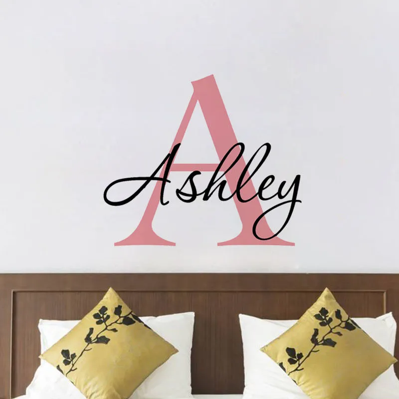 Customizable Monogram wall sticker wall sticker - Removable Vinyl ...