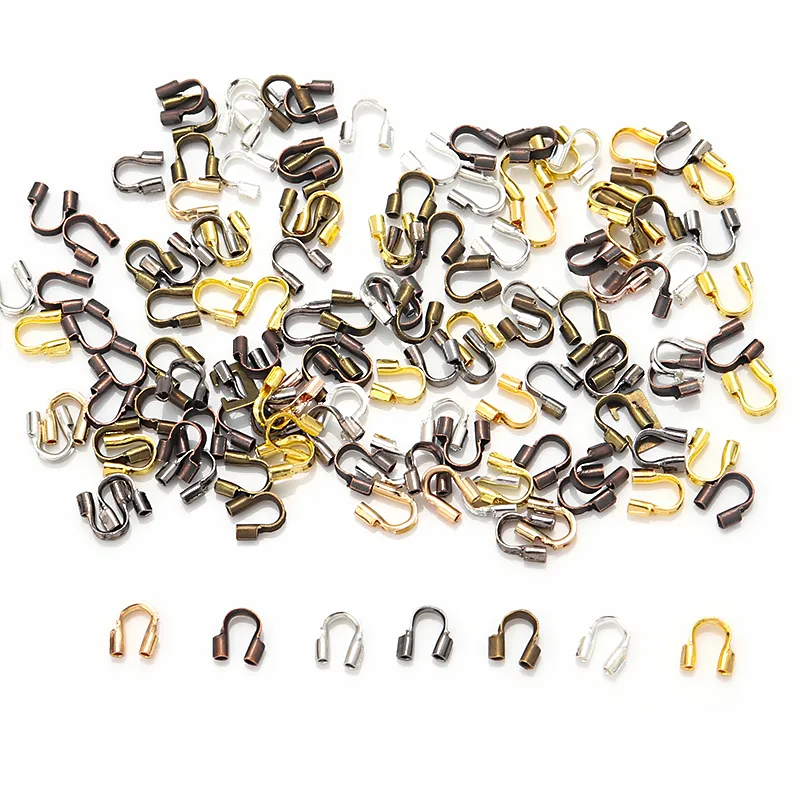U-Shape 4.5x4mm Wire Protectors, Silver Jewelry Findings Guard Loops ...