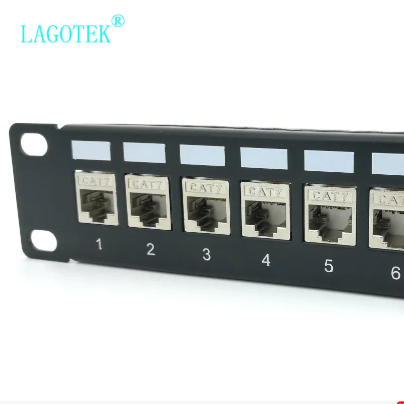 FTP 24 Port RJ45 Blank Patch Panel 1U 19 All Metal Rack Mount For Cat5e ...