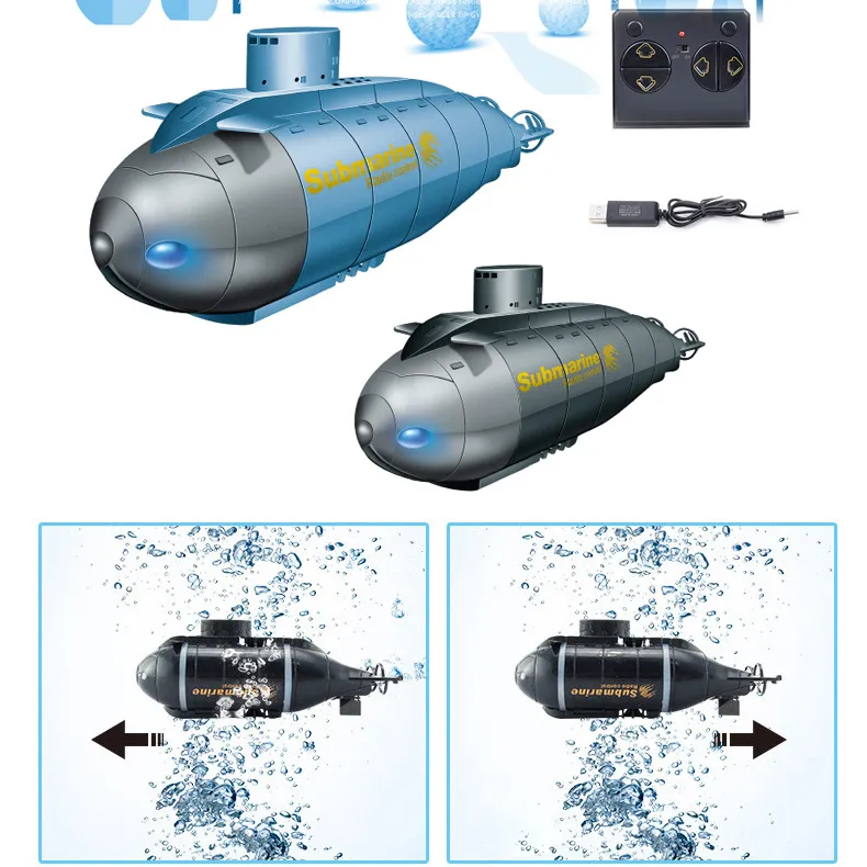 Remote Control Submarine Toy Electric RC Underwater Boat For Kids Boys ...