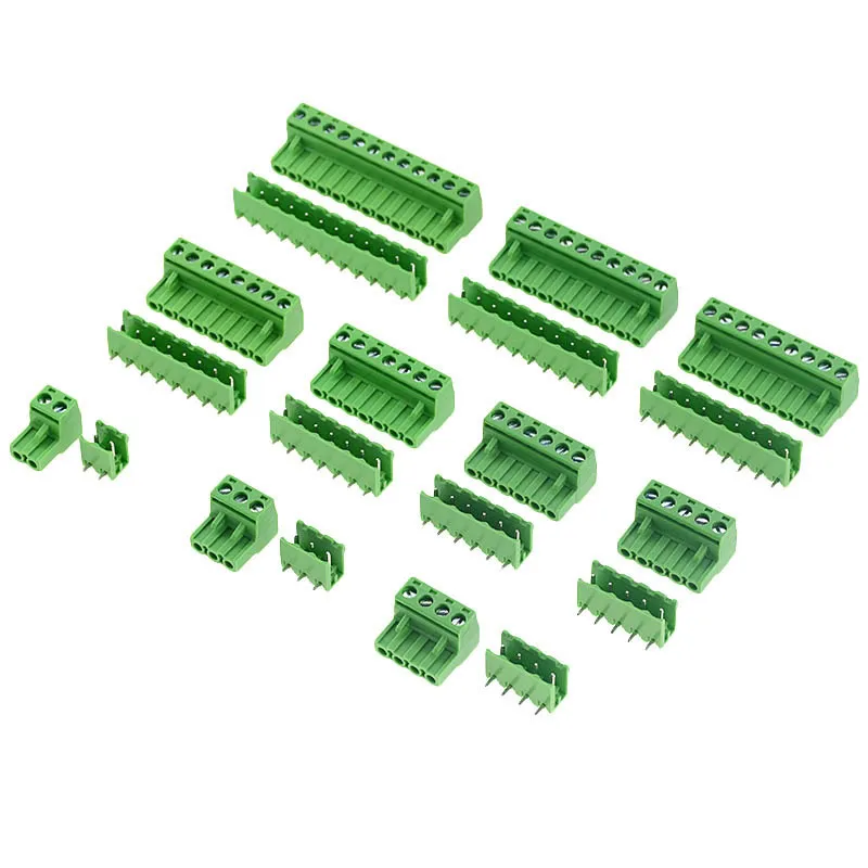 HT5.08 Right-Angle Screw Terminal Block Connectors - 2 to 12 Pins, 300V ...