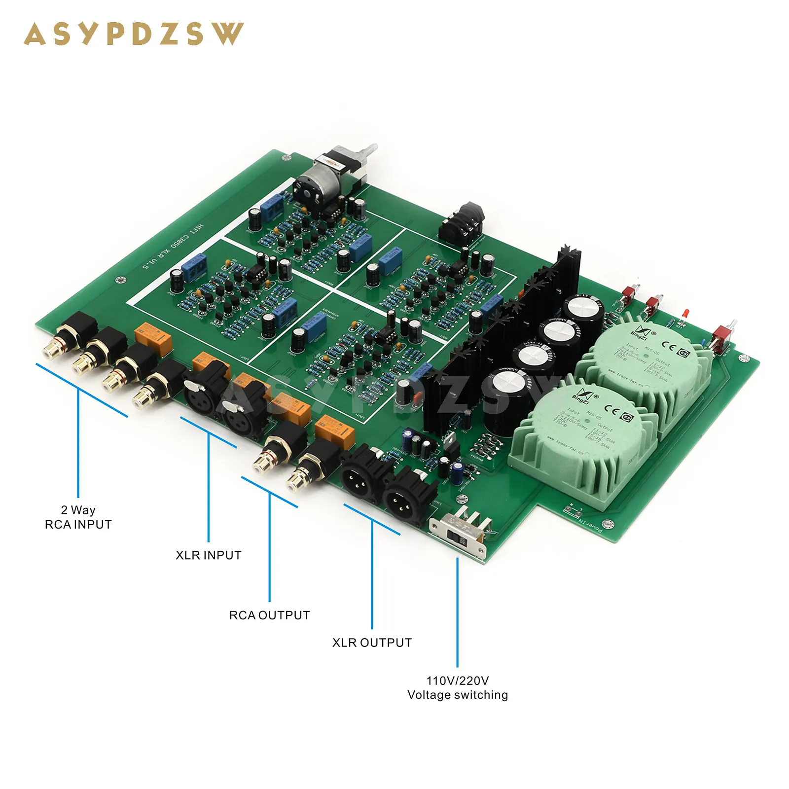 C3850 Fully Balanced Class A Stereo Preamplifier Board Kit with 2 ...