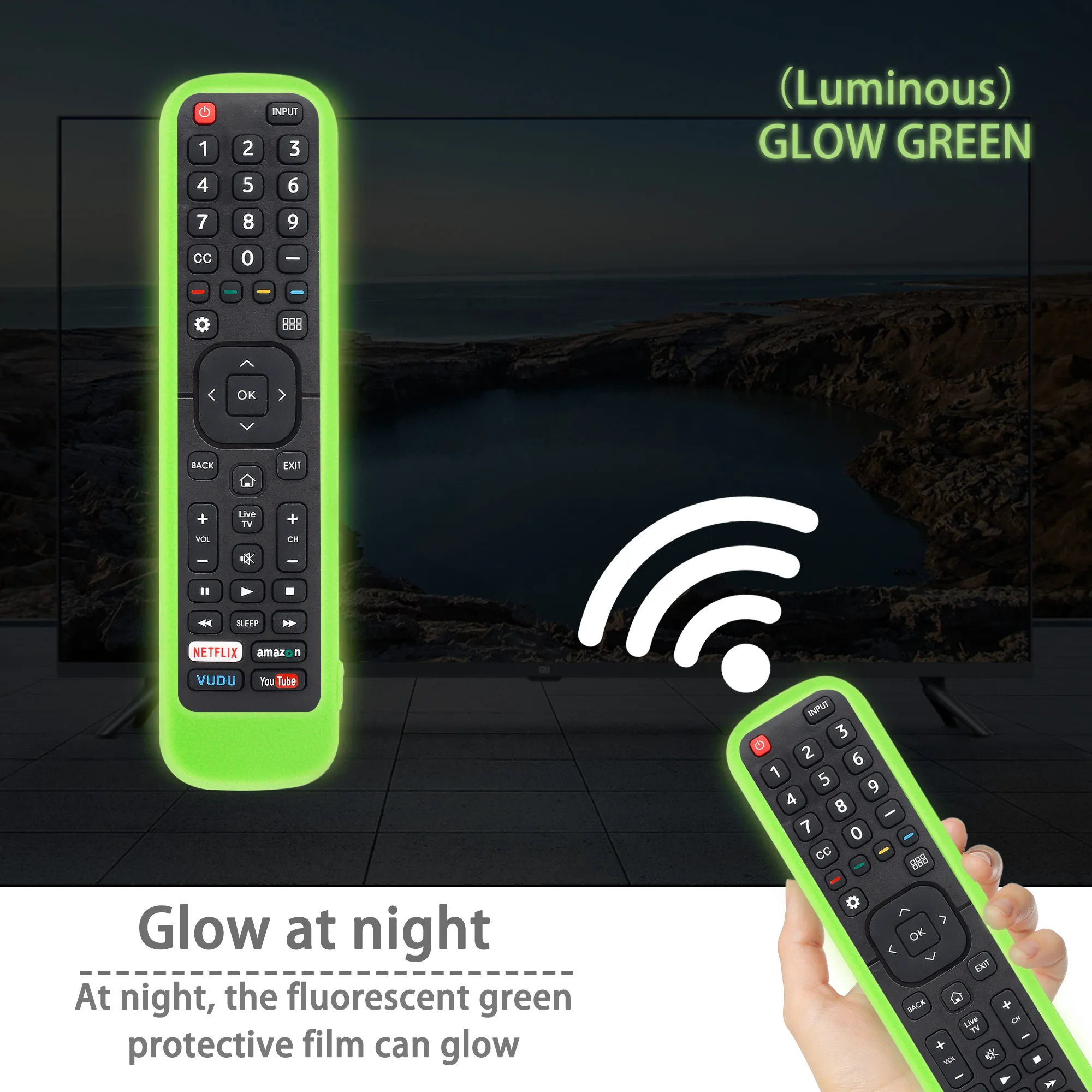 Protective Silicone Case for Hisense TV Remote Control with Full Edge ...