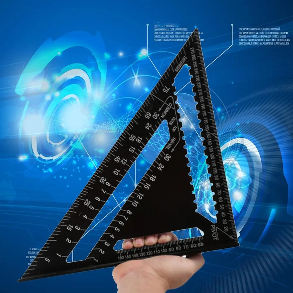 7/12inch Speed Square Metric Aluminum Alloy Triangle Ruler Squares For ...