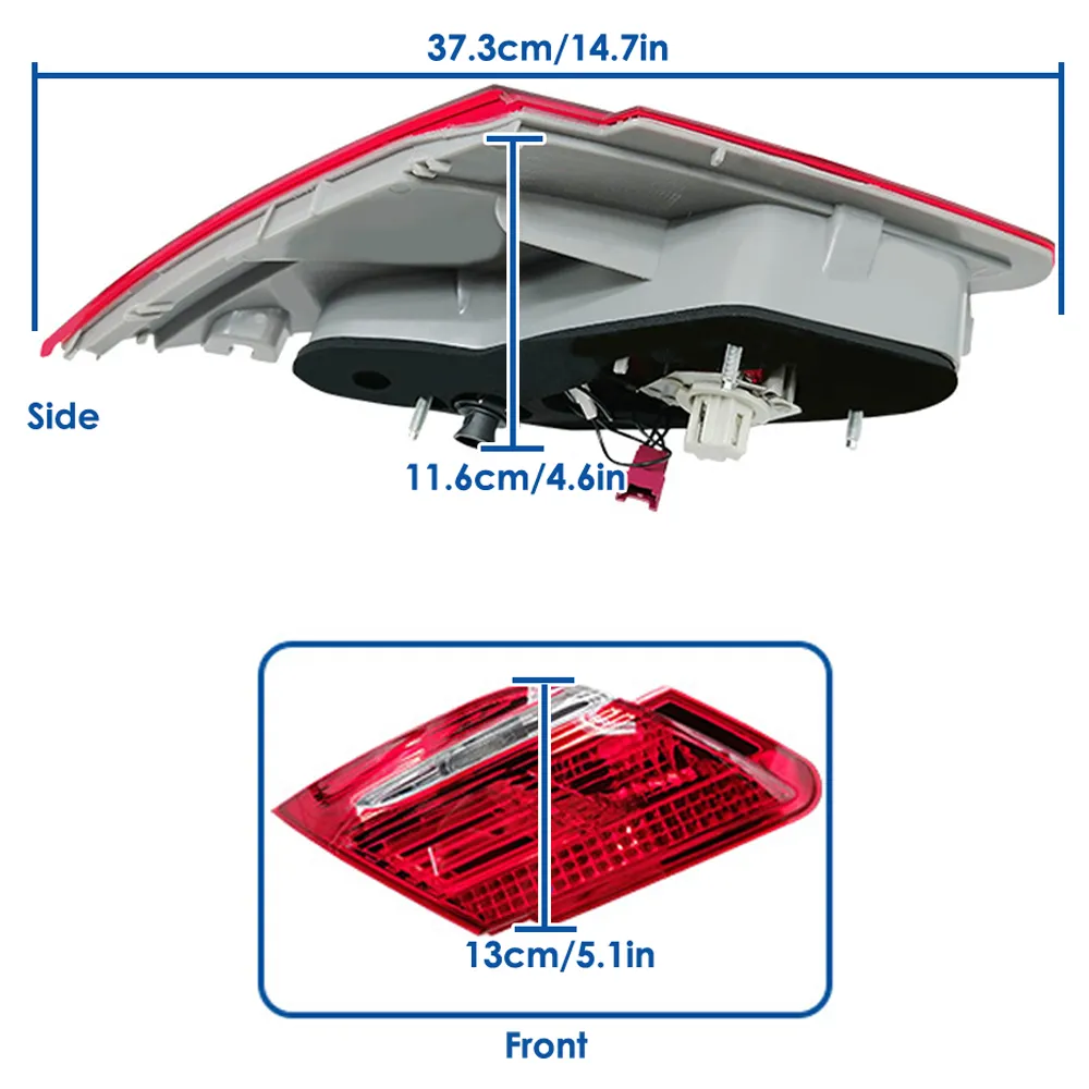 BMW E65 7 Series Crystal Clear Red Lens Tail Light Taillight Assembly ...