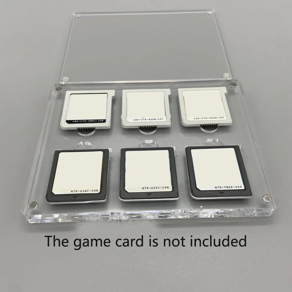 6-in-1 Game Card Case with Magnetic Cover for 3DS / NDS Games, Acrylic ...
