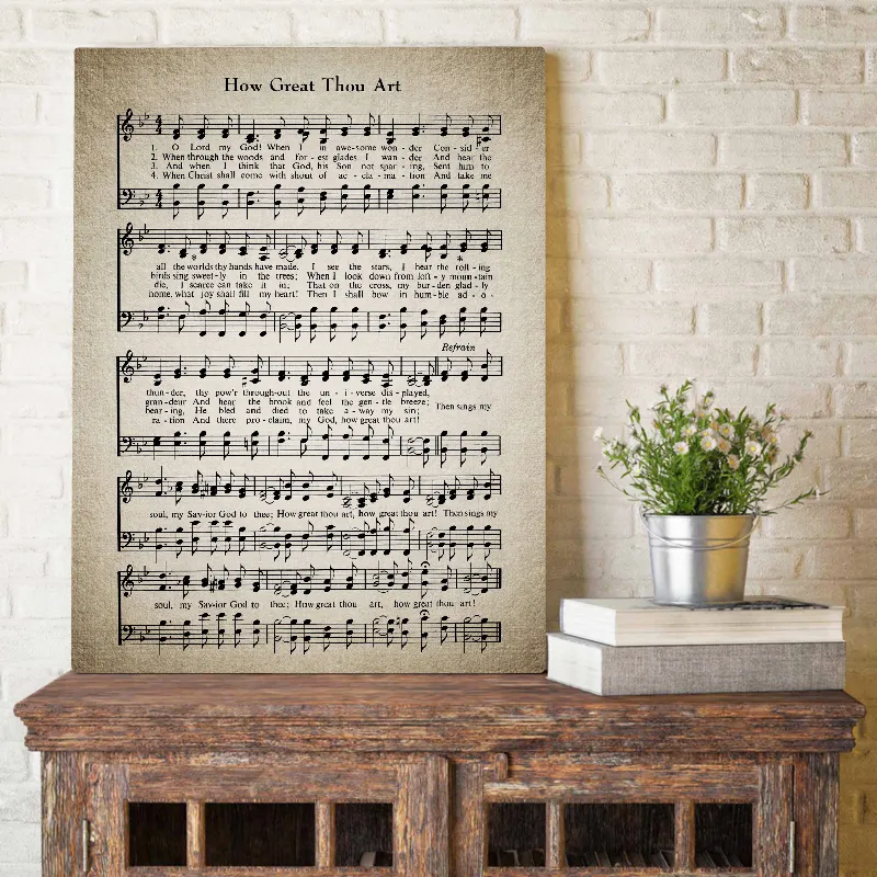 Vintage Hymn Minimalist Art Prints Canvas Print Music Posters For Home ...