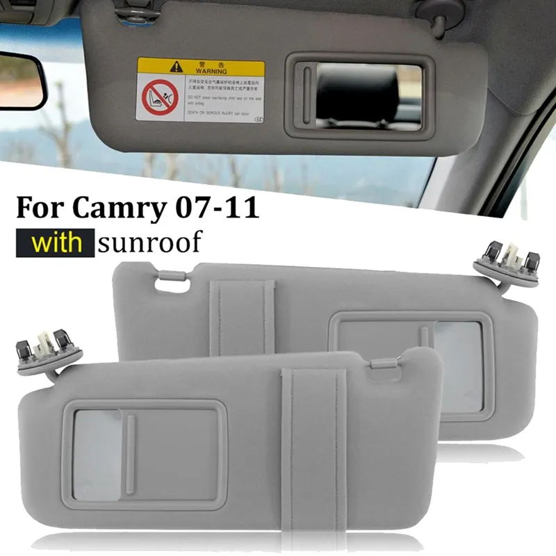 DHgate Premium Gray Fabric Car Sun Visor Shade for Toyota Camry 2007 2011 with Sunroof Lights Automobiles Motorcycles