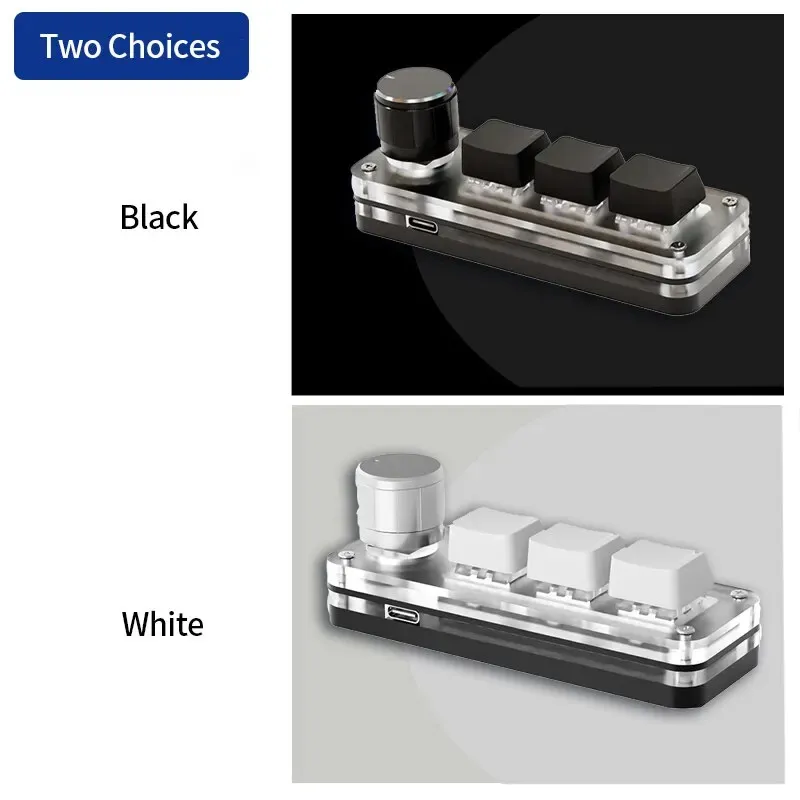 Mini 3 Key Mechanical Keyboard Keypads USB RGB Custom Macro Gaming ...